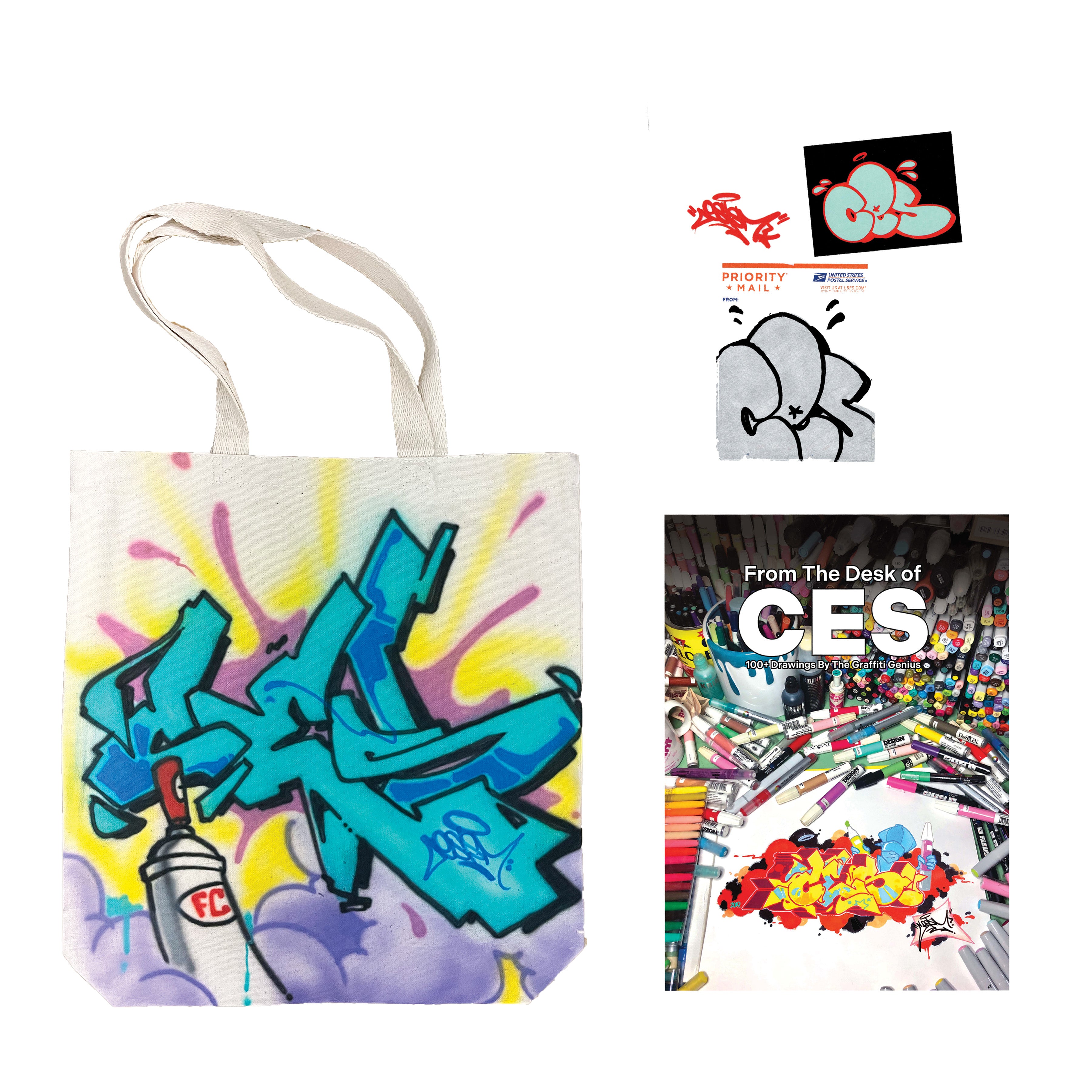 CES Airbrushed Tote Bag – Museum of Graffiti